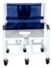 Heavy Duty 30" PVC Shower Commode Chair w/ Footrest - 700lb Capacity ...
