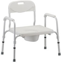 Heavy Duty Adjustable Height Commode with Removable Backrest - 400 lbs ...