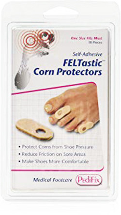 FELTASTIC Corn Protectors: 10 Pack, Podiatrist Approved, Trimmable ...