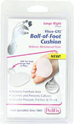 Podiatrist's Choice Ball of Foot Cushion - Shock Absorbing Metatarsal ...