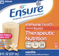 Ensure Vanilla 8oz Bottles (24 Pack) - Institutional Formula - Front ...