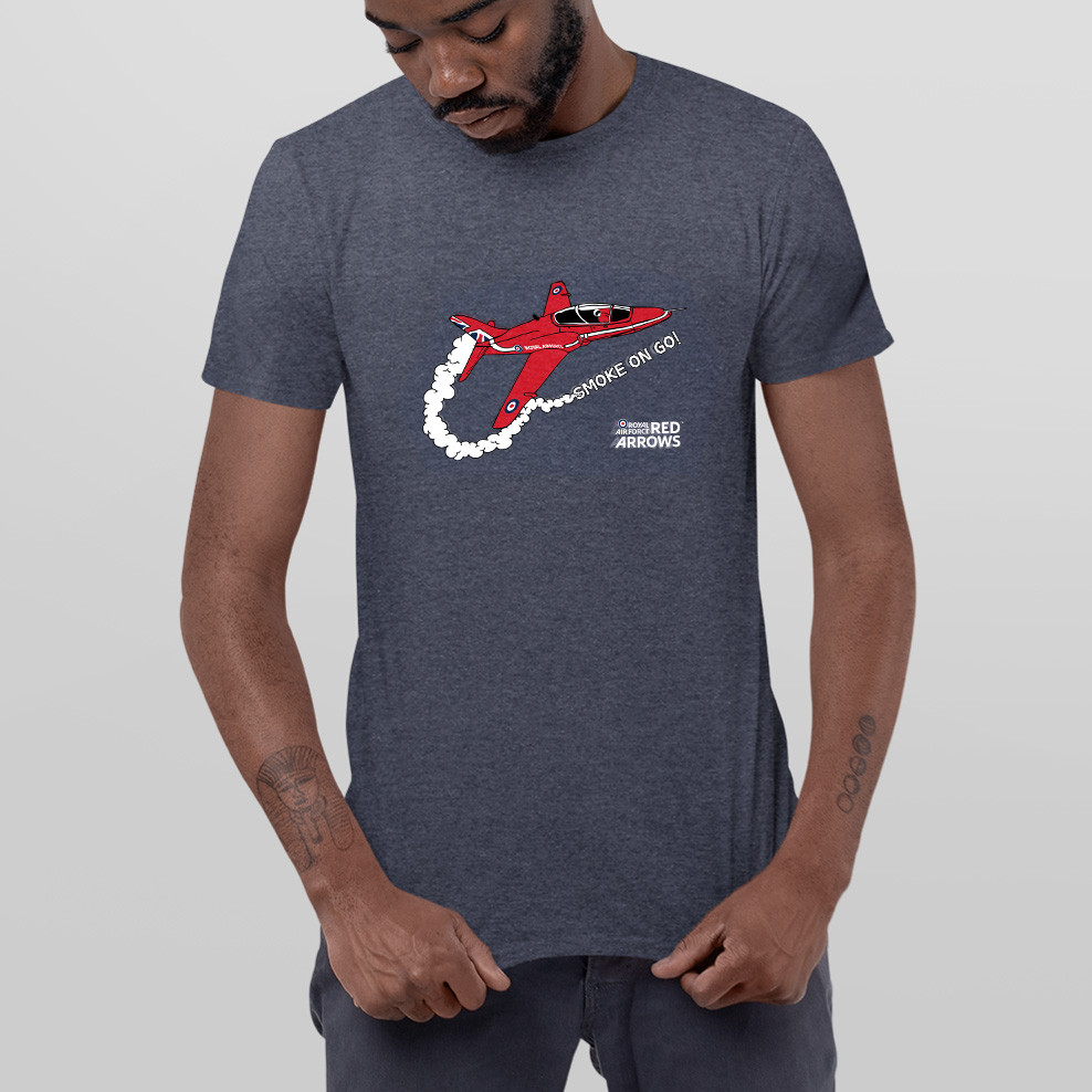 Official RAF Red Arrows Smoke On Go Adult T-Shirt