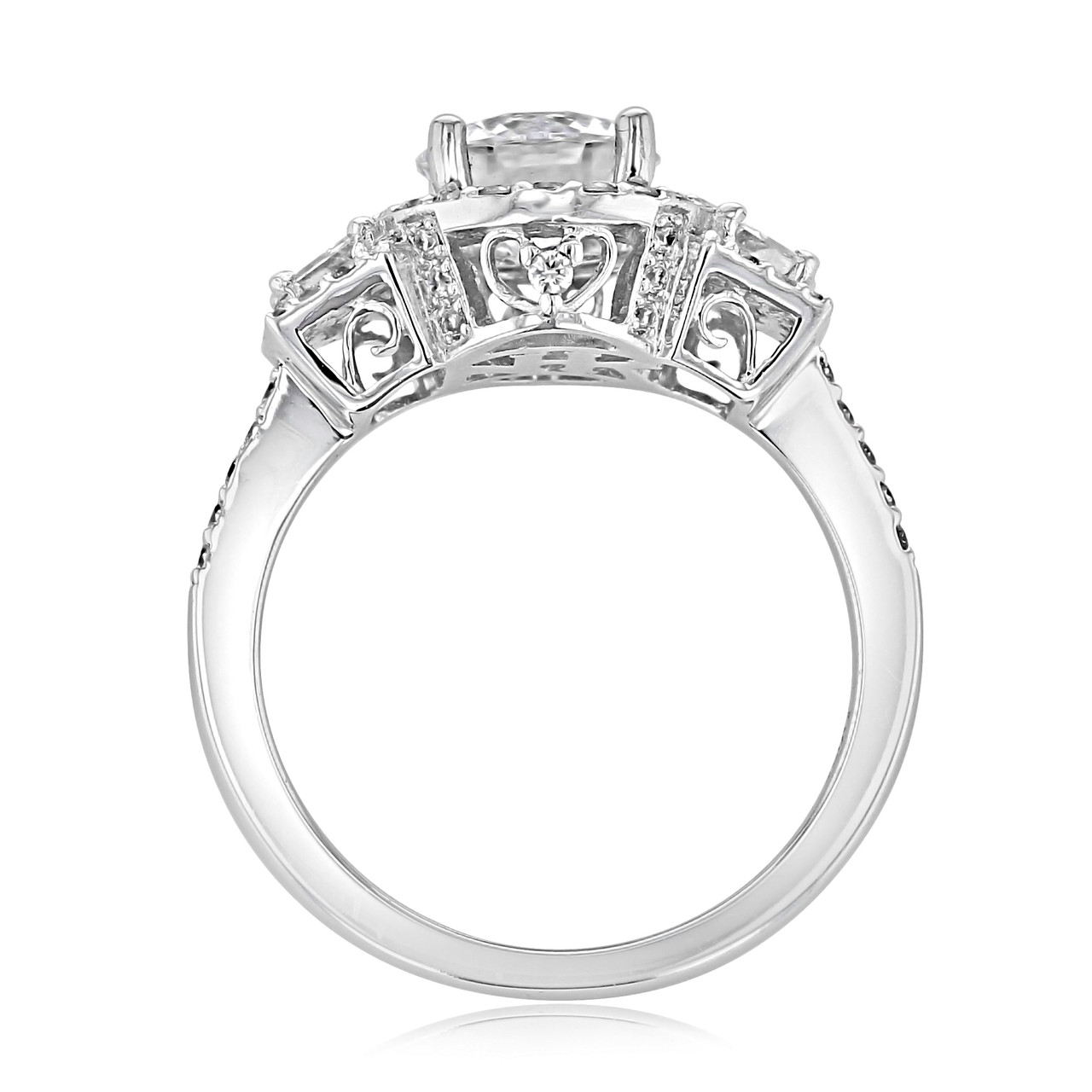 Three-Stone Engagement Ring (MK55) - Icing On The Ring
