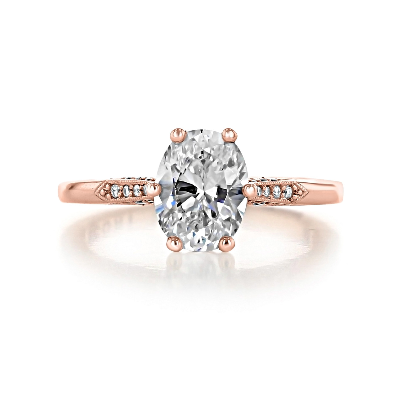 1.50 ct Simply Tacori Rose Gold Engagement Ring 2651OV85X65 Icing On The Ring