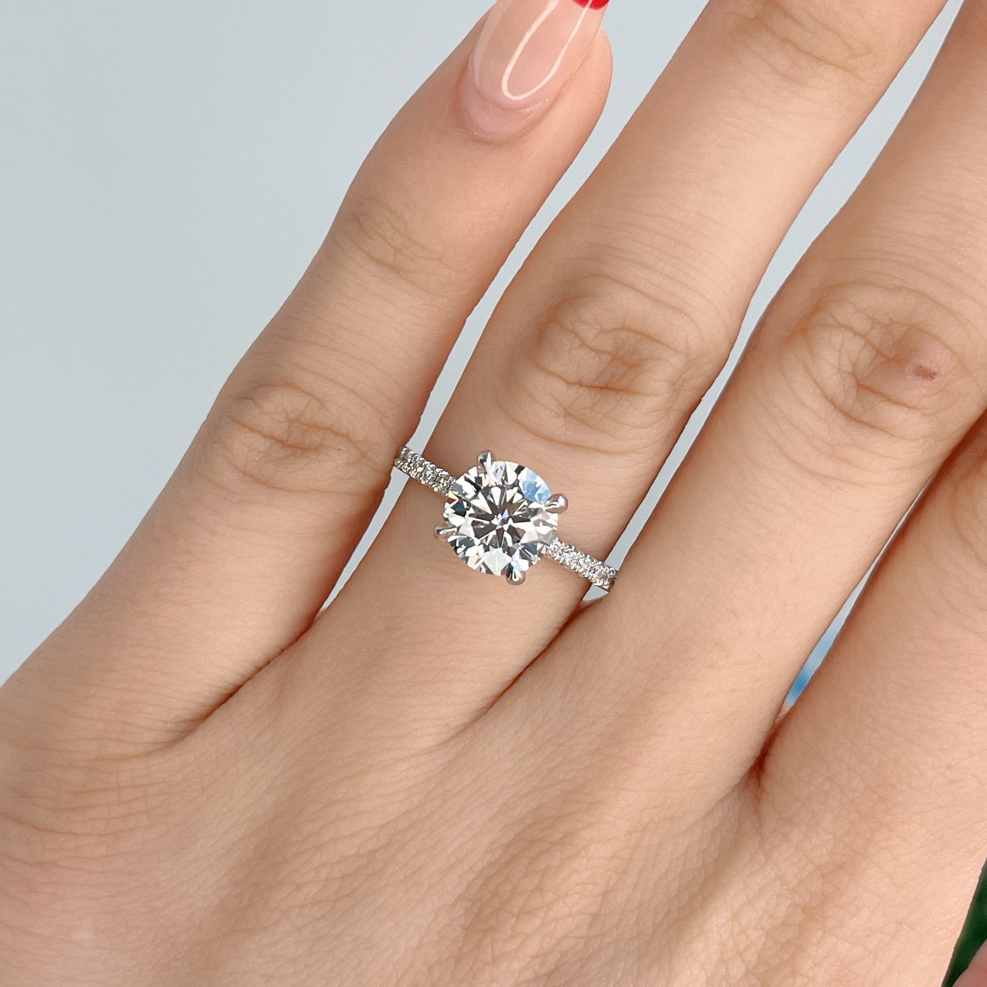 2.50ct. Round Micro-Prong Engagement Ring | EV20 | Icing On The Ring