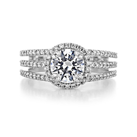 Triple Micro-Prong Engagement Ring | CR83 | Icing On The Ring