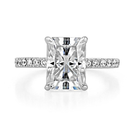3.90ct. Radiant Moissanite Engagement Ring | CR20 | Icing On The Ring
