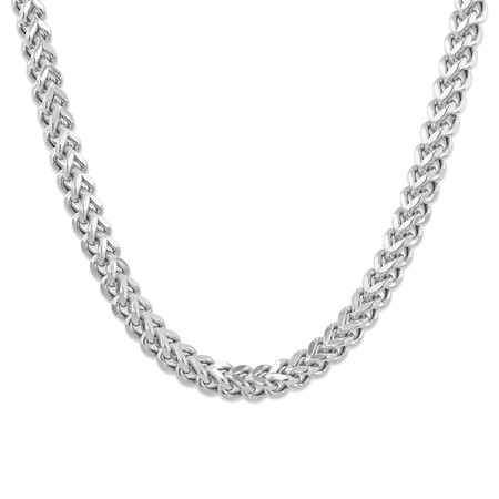 14K White Gold Franco Chain Necklace | 5001881| Icing On The Ring