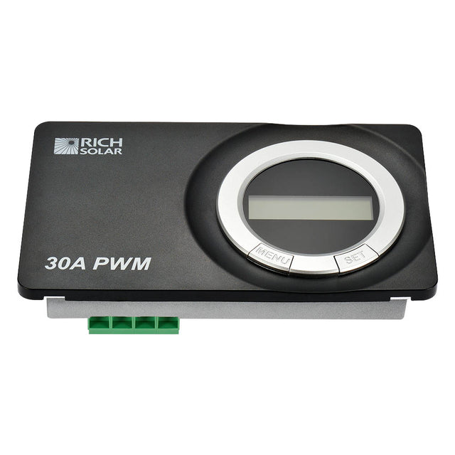 Rich Solar 30 Amp Flush Mount PWM Solar Charge Controller | 30A 12V/24V ...