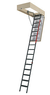 Fakro LMF 25" x 54" Fire Rated 60 min Metal Attic Ladder | SolarTown.com