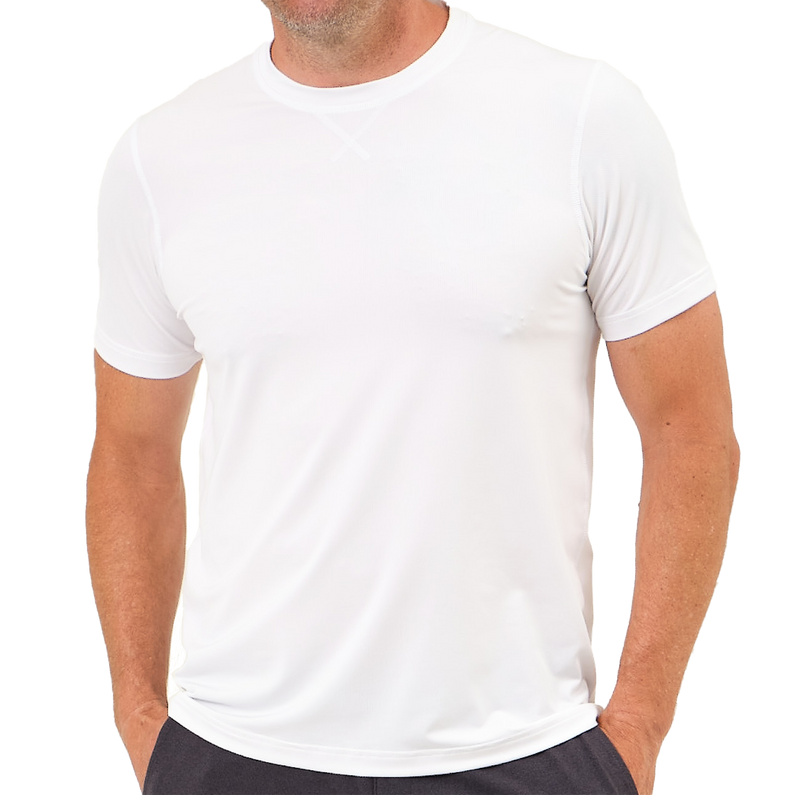 Quest Ventilated Performance Tee: White - Dunning