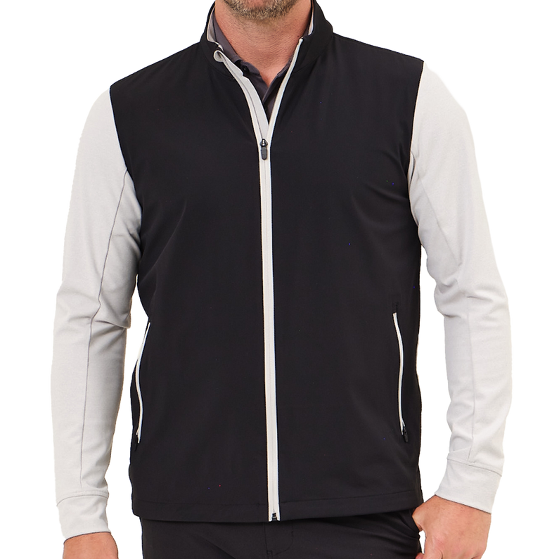 Glenbeg Water-Resistant Performance Jacket: Black/Arctic Heather - Dunning
