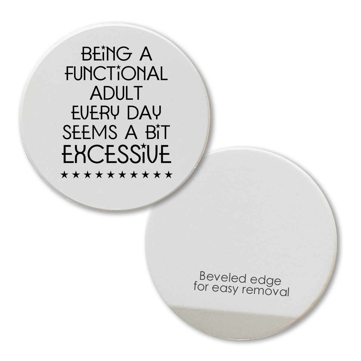Being a Functional Adult Every Day Car Coaster - Tipsy Coasters & Gifts