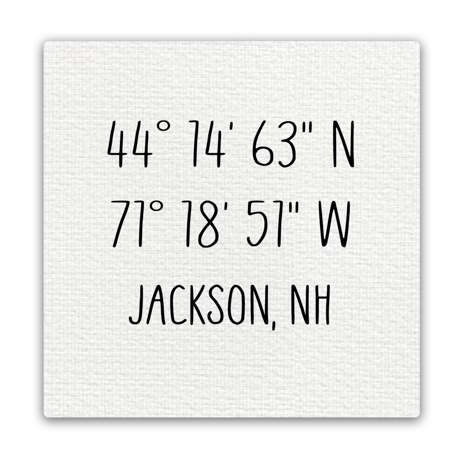 City State Coordinates Custom Mini Masterpiece Magnet - Tipsy Coasters ...