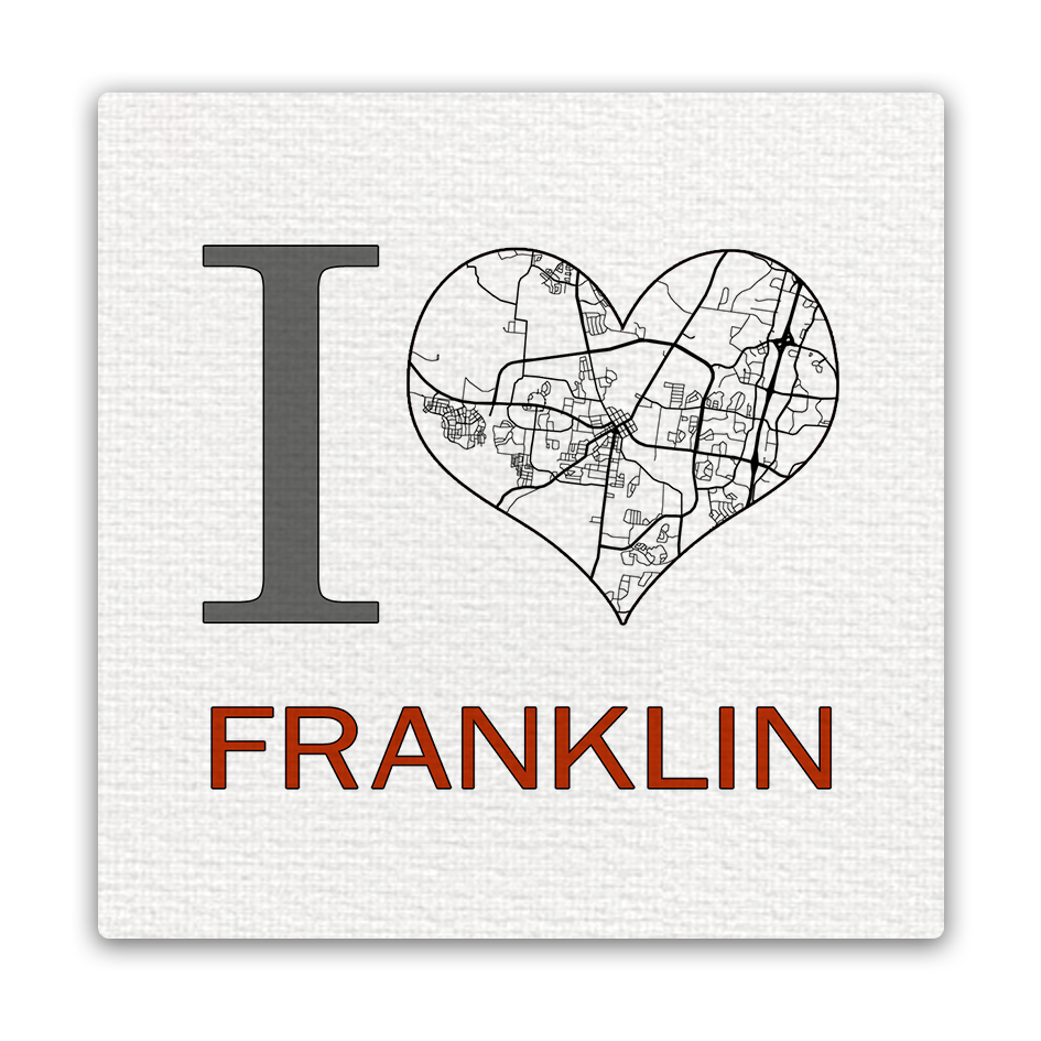 I Heart City Map Custom Mini Masterpiece Magnet - Tipsy Coasters & Gifts