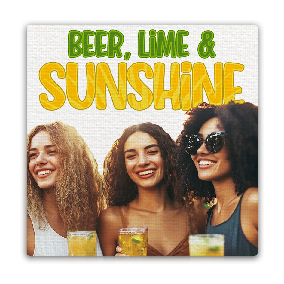 Beer Lime & Sunshine Mini Masterpiece Magnet - Tipsy Coasters & Gifts