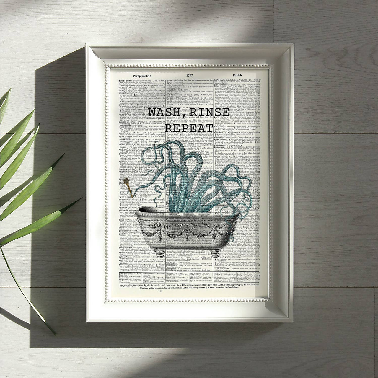Wash Rinse Repeat Dictionary Art Print - Tipsy Coasters & Gifts