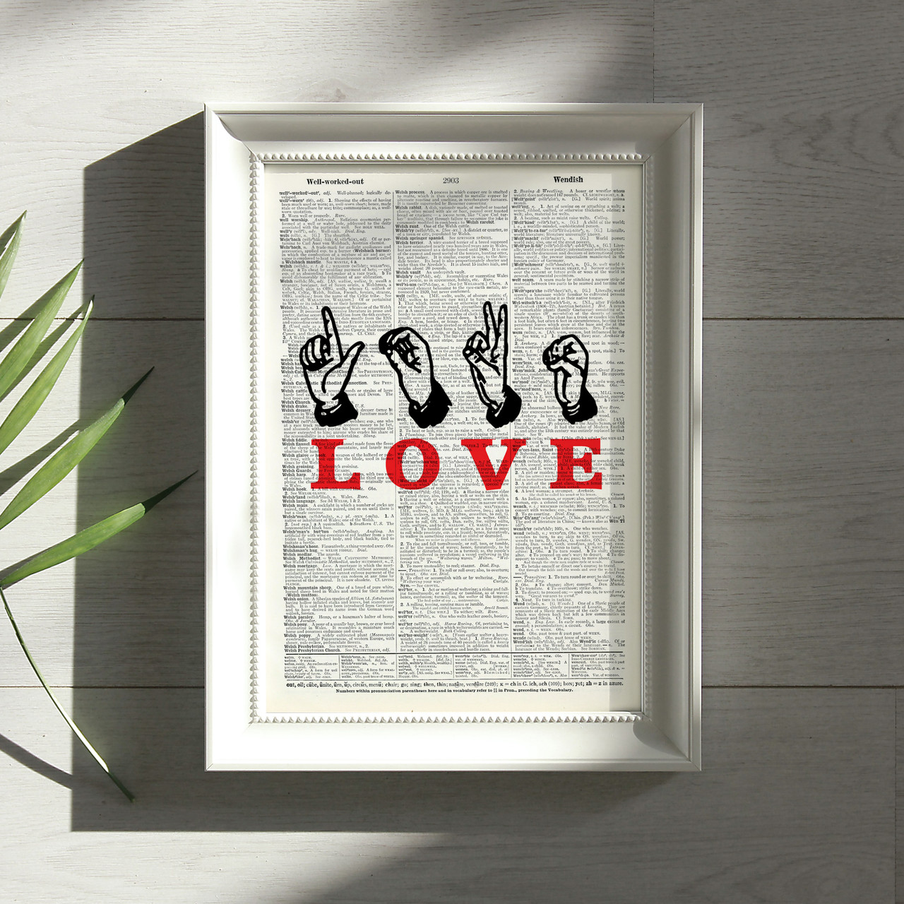 Love Print Language Dictionary Art Print - Tipsy Coasters & Gifts