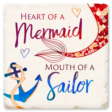 Heart Of A Mermaid Economy Coaster - Tipsy Coasters & Gifts