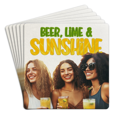 Paper Coaster 6pk Beer Lime & Sunshine - Tipsy Coasters & Gifts
