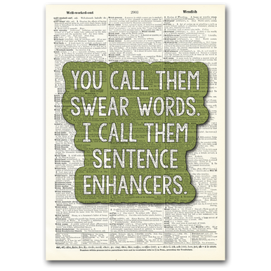 You Call Them Swear Dictionary Art Print - Tipsy Coasters & Gifts