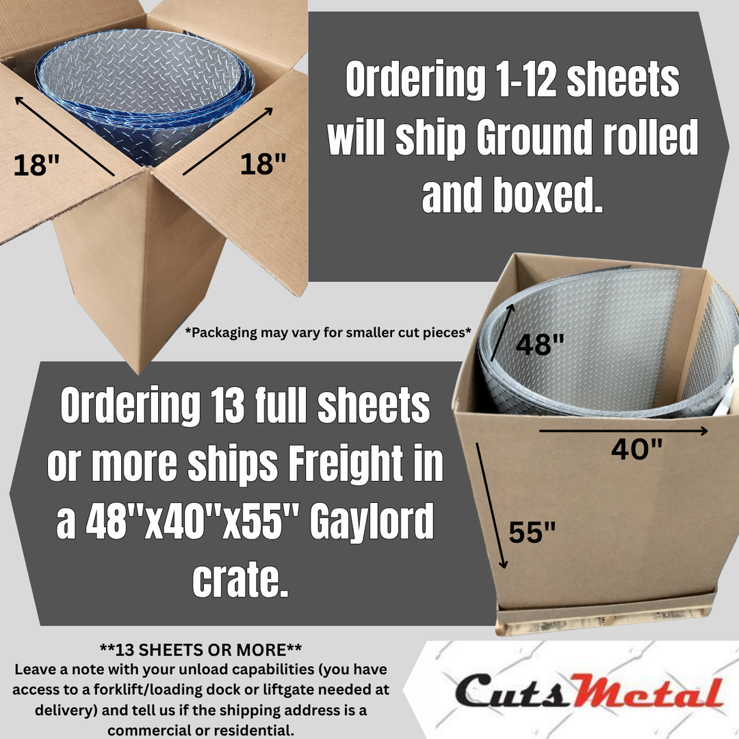 3' X 10' Aluminum Diamond Plate Panels | CutsMetal - CutsMetal.net