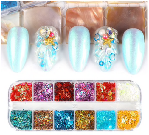 Nail Art Sequins - Circles/Rings - Lynamy Beauty Supply