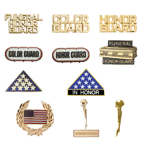 Ceremonial Guard Hat & Lapel Pins - Honor Guard Pins