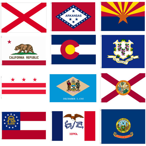 State and Territorial Flags: Indoor/Parade Use, Nylon
