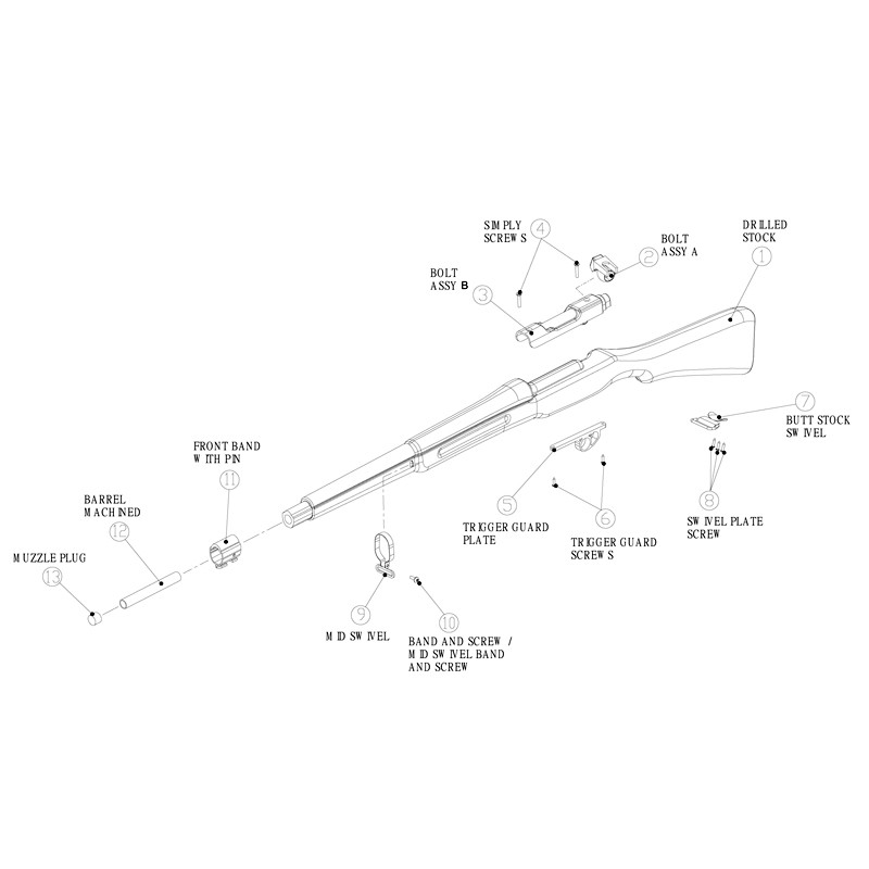 DrillAmerica® 1903 Rifle Parts