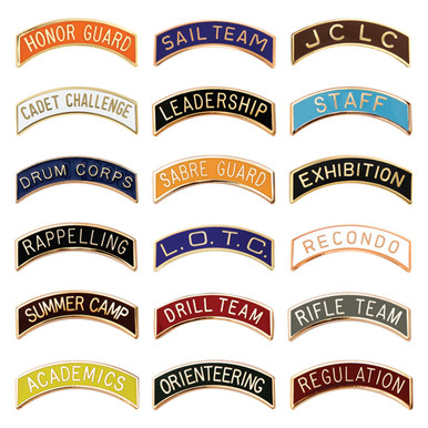 Army ROTC & JROTC Metal Arc Pins - Achievement Pins