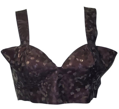 Crop Top - Medium - Interference Purple - The Latex Store