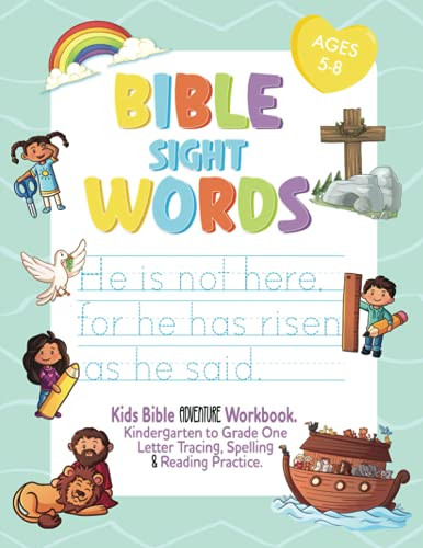 Bible Sight Words Practice Workbook: Kids Bible Adventure Workbook ...