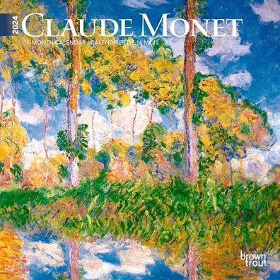 Claude Monet | 2024 7 X 14 Inch Monthly Mini Wall Calendar | English ...