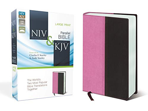 NIV, KJV, Parallel Bible, Large Print, Leathersoft, Pink/Brown: The ...
