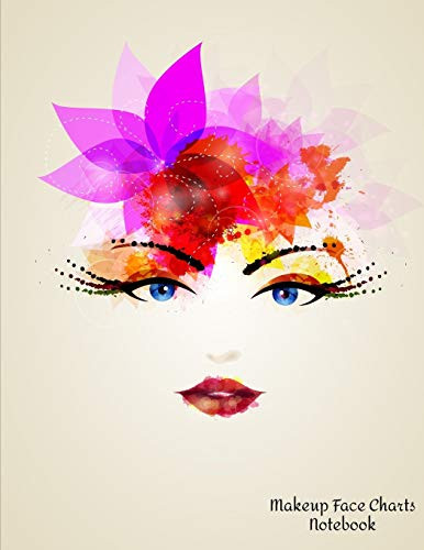 Makeup Face Charts Notebook: Make Up Practice Chart Book.contouring ...