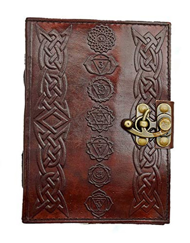 Chakra Embossed Leather Journal - Fantasy Gifts - 0810171026101 ...