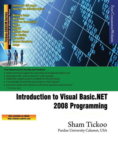 Introduction to Visual Basic.NET 2008 Programming - Prof Sham Tickoo Purdue Univ - 9781942689300 ...