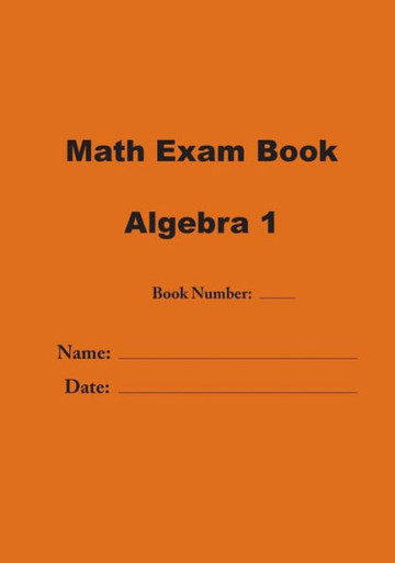 Math Exam Book : Algebra 1 - Jose Valladares - 9781979357012 ...