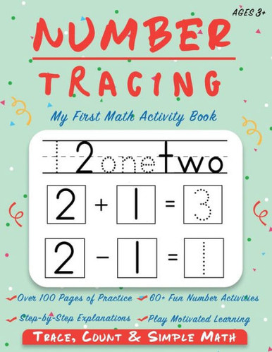 Number Tracing - My First Math Activity Book : Learn To Trace, Count ...