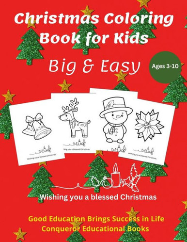 Christmas Coloring Book For Kids: 50 Seasonal Christmas Motives That ...