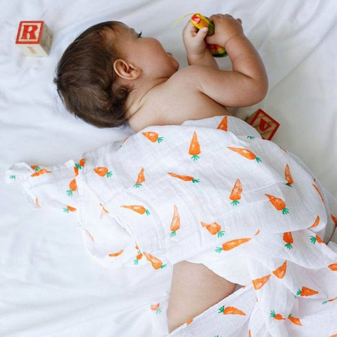 Organic Swaddle | Carrot | Malabar Baby