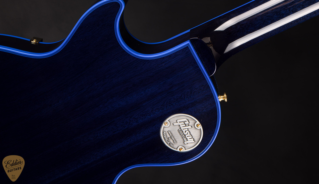 Gibson Custom Shop Made 2 Measure Les Paul Custom Figured Blue Widow 9. ...