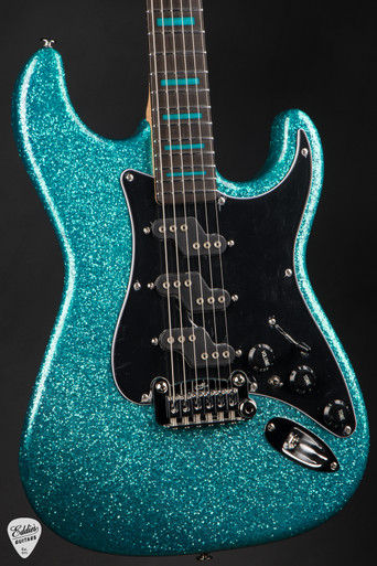 G&L Custom Shop Comanche - Turquoise Metal Flake - Eddie's Guitars