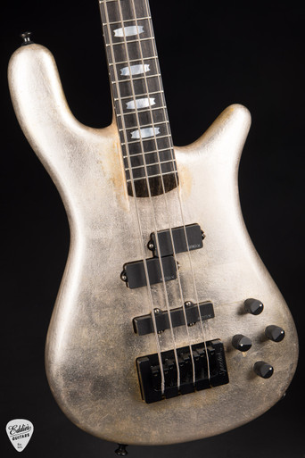 2022 - Spector NS-2 4 String Neck Thru - Silver Leaf - Eddie's Guitars