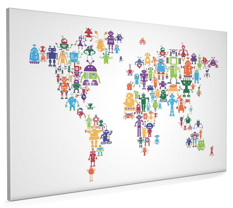 Robot Map of the World Map #1557 - artPause