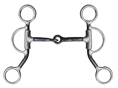 Showman Stainless Steel Swivel Snaffle Bit w/ 5" Broken Sweet Iron ...
