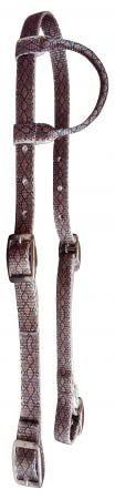 Showman Snake Print Nylon Single Ear Headstall - Carolina Tack Supply Inc