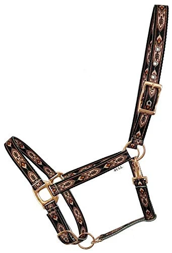 Showman Premium Nylon Halter w/ Southwest Design - Carolina Tack Supply Inc