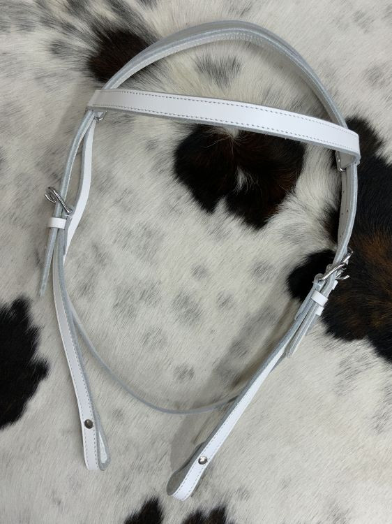 White Leather Browband Headstall - Carolina Tack Supply Inc